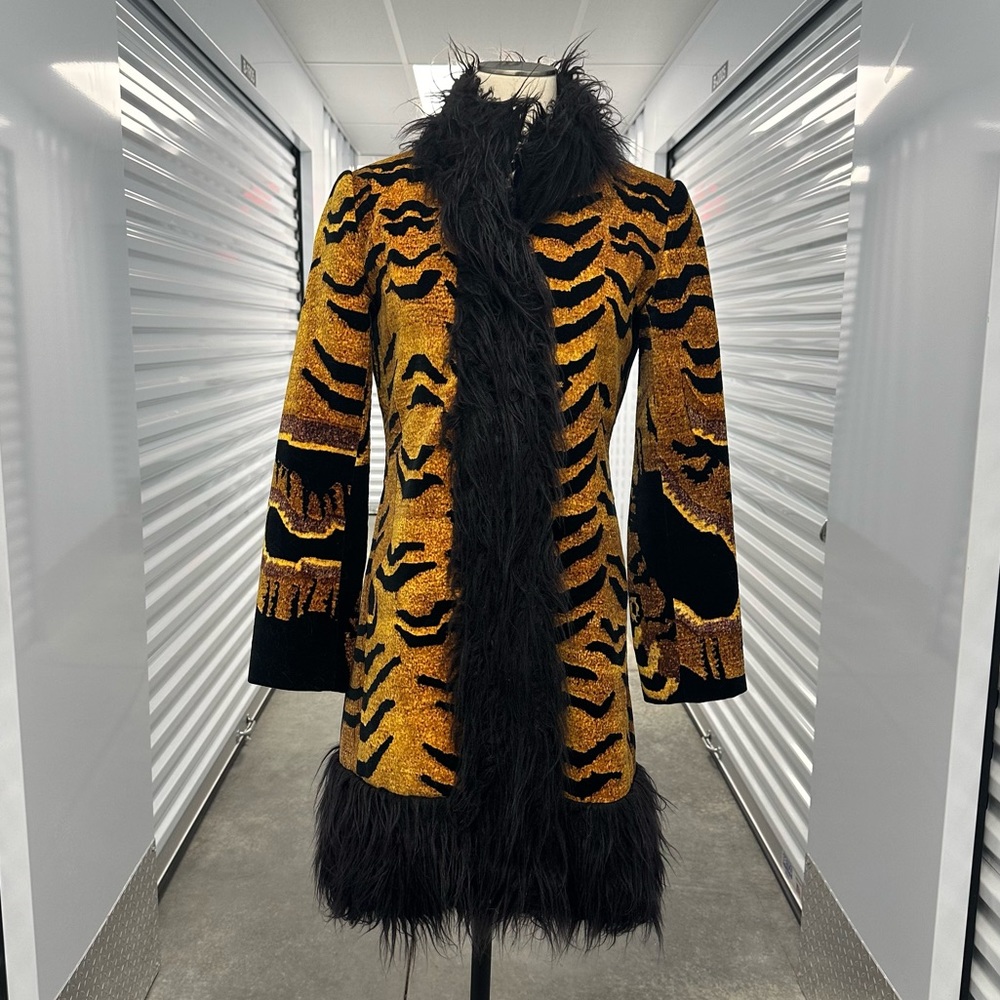 Rare Vintage Vivienne Tam Tibetan Tiger A/W 1998 Faux… - Gem